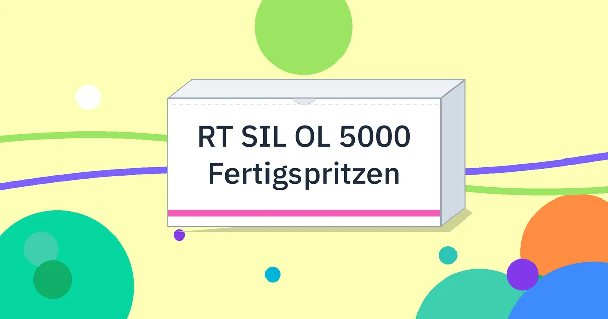 Symbolbild: Packung mit der Aufschrift RT SIL OL 5000 Fertigspritzen (PZN 05378772) – Verfügbarkeit und Bezug in Apotheken in Frankfurt am Main