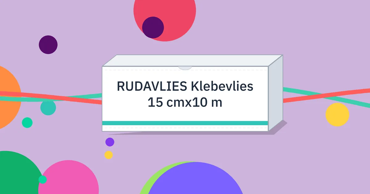 Symbolbild: Packung mit der Aufschrift RUDAVLIES Klebevlies 15 cmx10 m (PZN 01631843) – Verfügbarkeit und Bezug in Apotheken in Frankfurt am Main