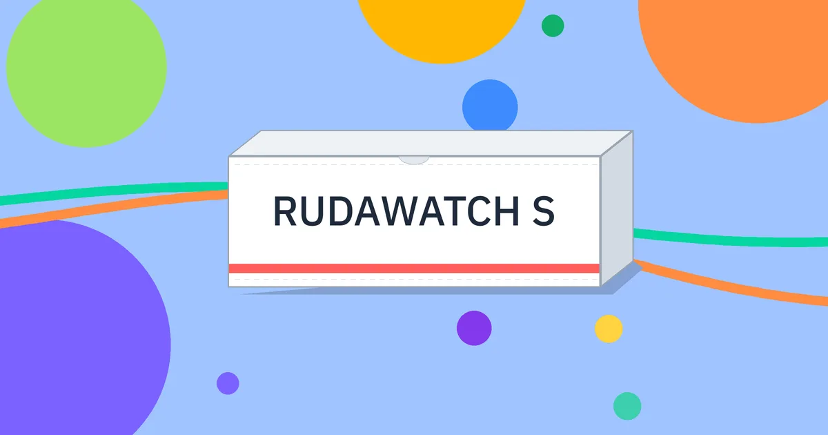 Symbolbild: Packung mit der Aufschrift RUDAWATCH S (PZN 03097388) – Verfügbarkeit und Bezug in Apotheken in Frankfurt am Main