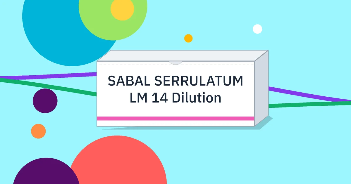 Symbolbild: Packung mit der Aufschrift SABAL SERRULATUM LM 14 Dilution (PZN 13174983) – Verfügbarkeit und Bezug in Apotheken in Frankfurt am Main