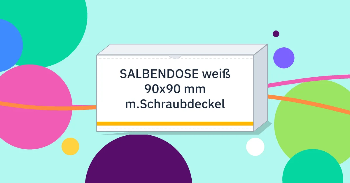 Symbolbild: Packung mit der Aufschrift SALBENDOSE weiß 90x90 mm m.Schraubdeckel (PZN 10402254) – Verfügbarkeit und Bezug in Apotheken in Frankfurt am Main