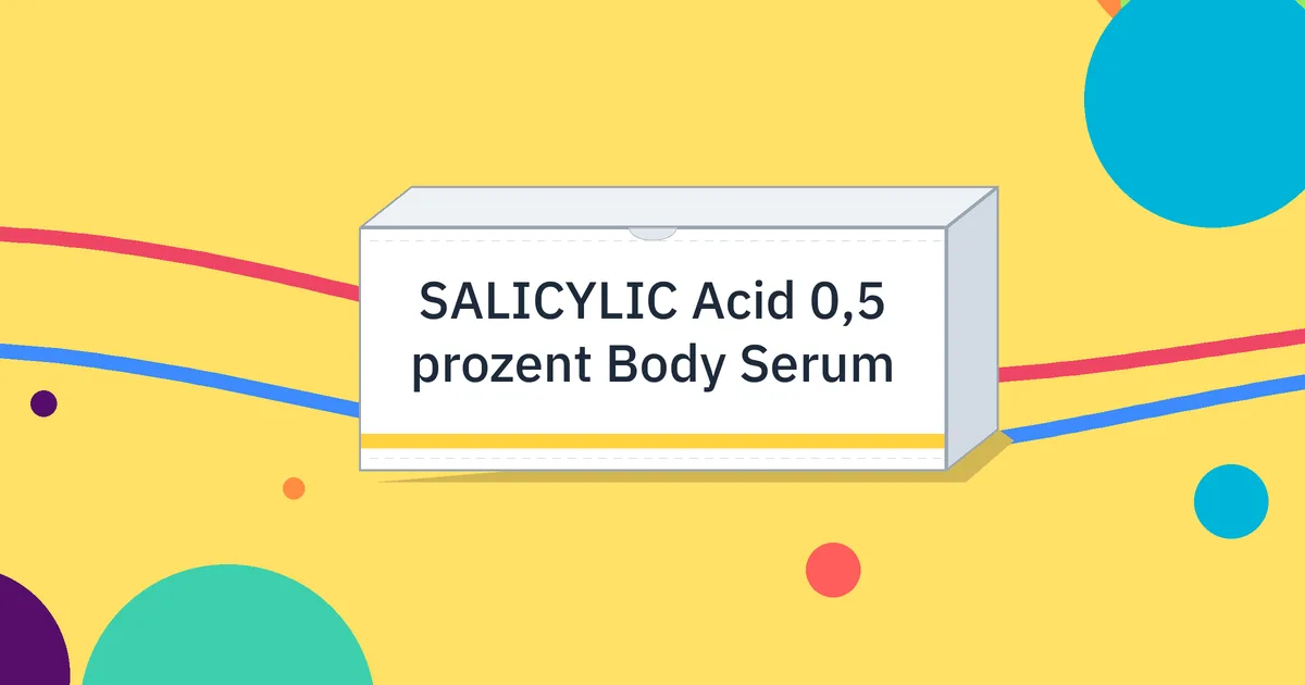 Symbolbild: Packung mit der Aufschrift SALICYLIC Acid 0,5 prozent Body Serum (PZN 19427675) – Verfügbarkeit und Bezug in Apotheken in Frankfurt am Main
