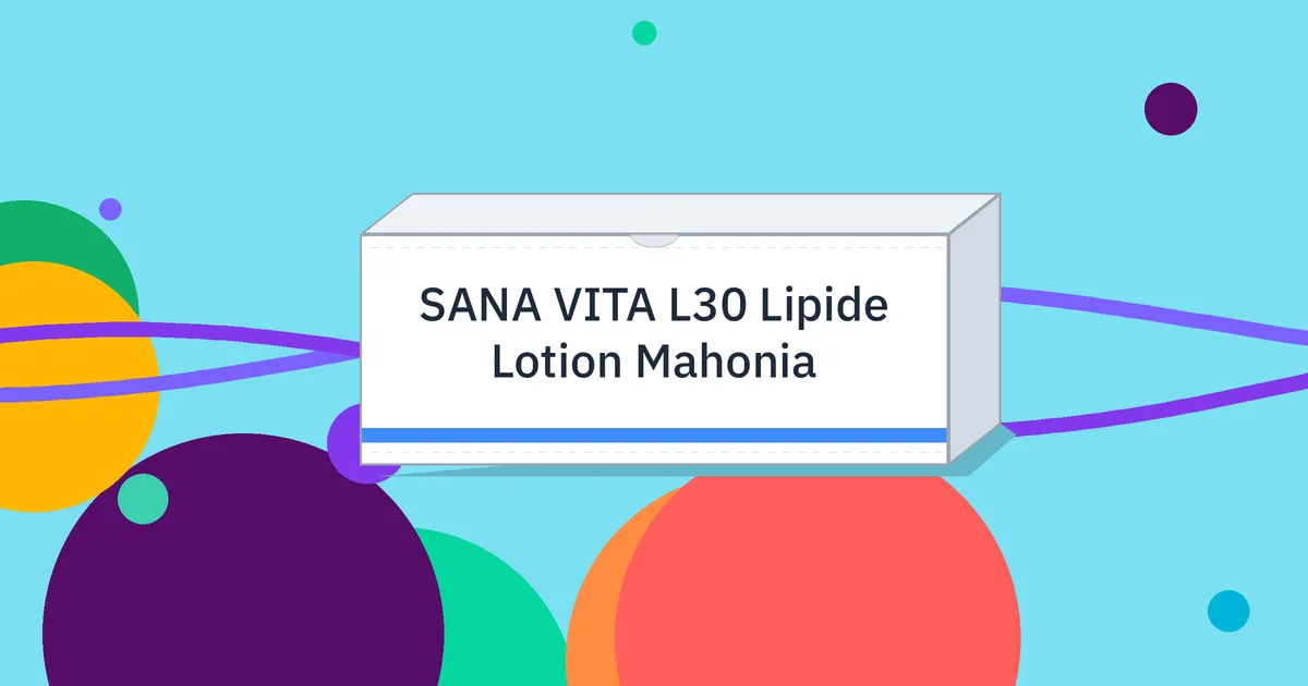 Symbolbild: Packung mit der Aufschrift SANA VITA L30 Lipide Lotion Mahonia (PZN 20410705) – Verfügbarkeit und Bezug in Apotheken in Frankfurt am Main