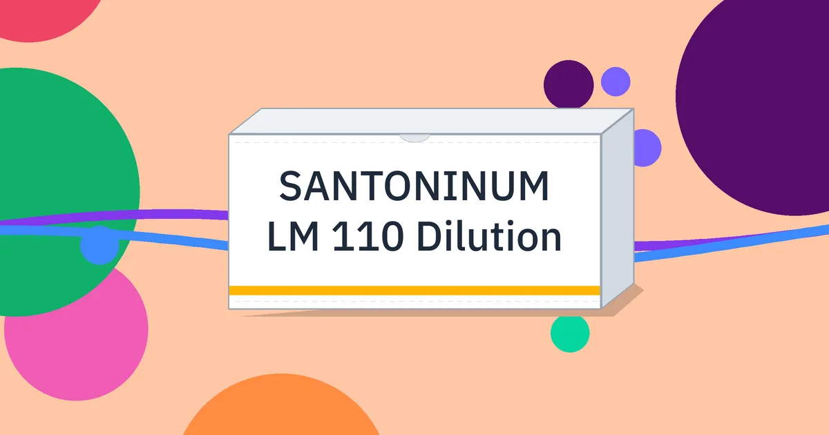 Symbolbild: Packung mit der Aufschrift SANTONINUM LM 110 Dilution (PZN 13685979) – Verfügbarkeit und Bezug in Apotheken in Frankfurt am Main