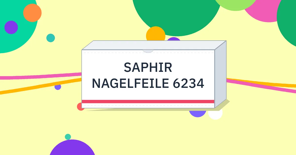 Symbolbild: Packung mit der Aufschrift SAPHIR NAGELFEILE 6234 (PZN 08700760) – Verfügbarkeit und Bezug in Apotheken in Frankfurt am Main