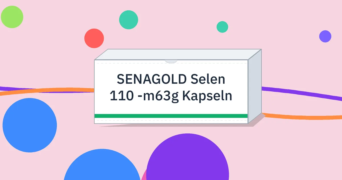 Symbolbild: Packung mit der Aufschrift SENAGOLD Selen 110 -m63g Kapseln (PZN 16896518) – Verfügbarkeit und Bezug in Apotheken in Frankfurt am Main
