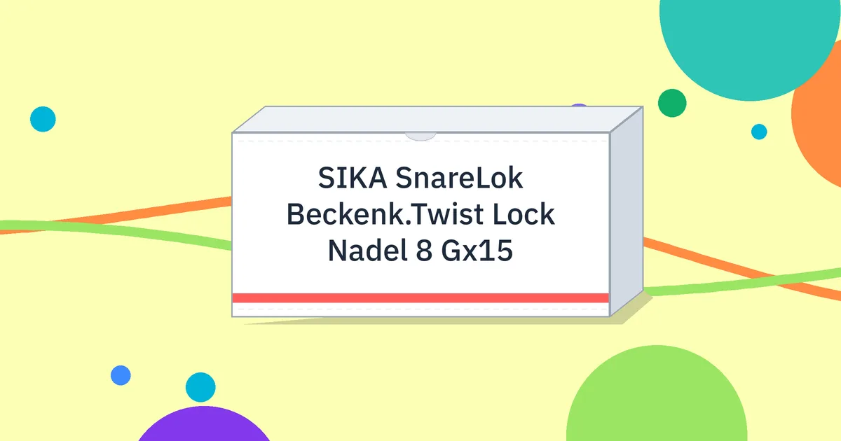 Symbolbild: Packung mit der Aufschrift SIKA SnareLok Beckenk.Twist Lock Nadel 8 Gx15 (PZN 00616698) – Verfügbarkeit und Bezug in Apotheken in Frankfurt am Main