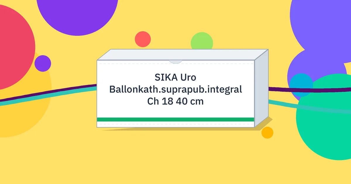 Symbolbild: Packung mit der Aufschrift SIKA Uro Ballonkath.suprapub.integral Ch 18 40 cm (PZN 03406406) – Verfügbarkeit und Bezug in Apotheken in Frankfurt am Main