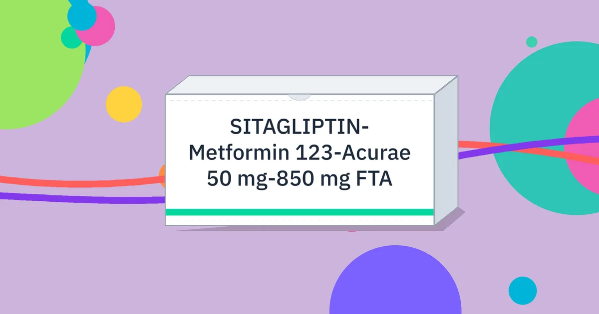 Symbolbild: Packung mit der Aufschrift SITAGLIPTIN-Metformin 123-Acurae 50 mg-850 mg FTA (PZN 19162509) – Verfügbarkeit und Bezug in Apotheken in Frankfurt am Main