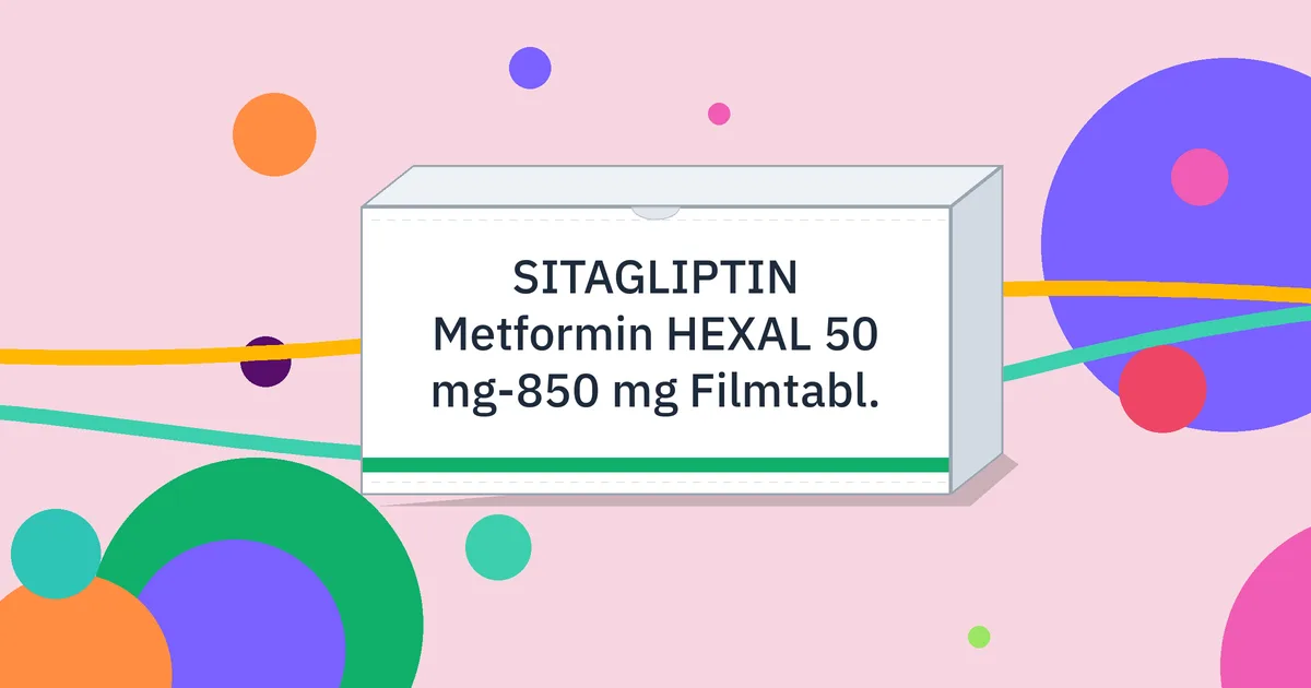Symbolbild: Packung mit der Aufschrift SITAGLIPTIN Metformin HEXAL 50 mg-850 mg Filmtabl. (PZN 17575360) – Verfügbarkeit und Bezug in Apotheken in Frankfurt am Main