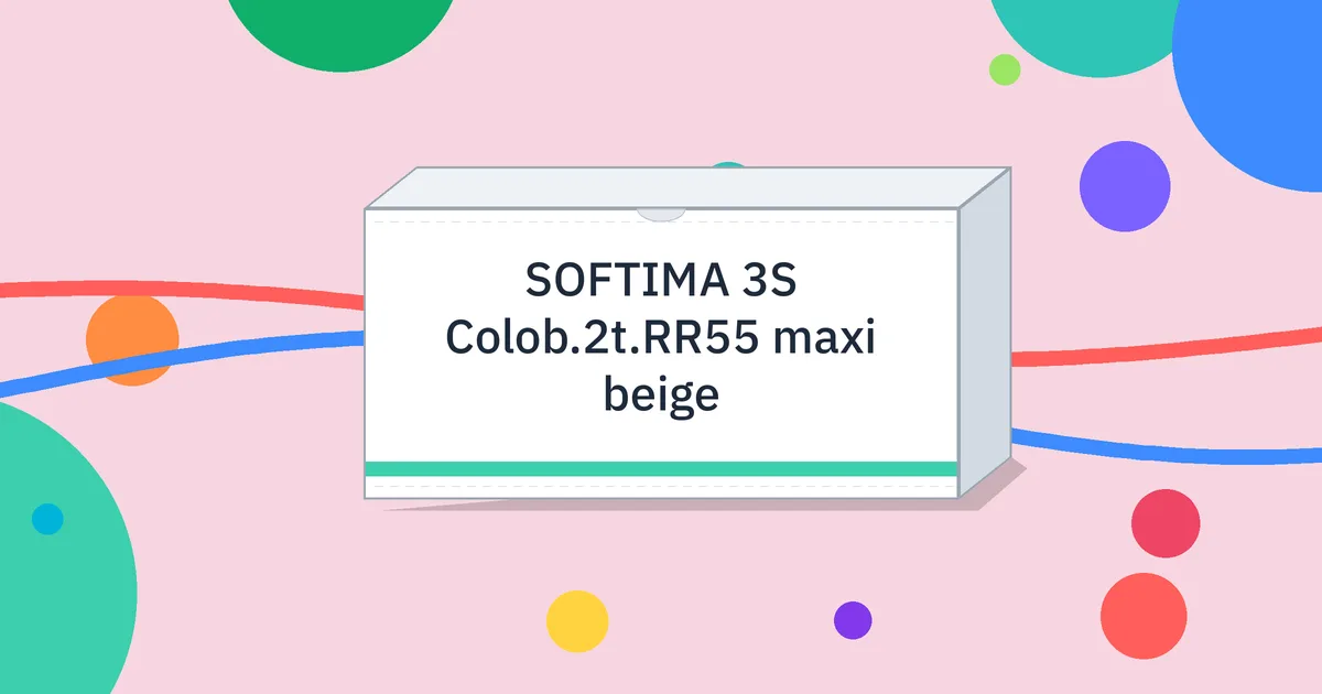Symbolbild: Packung mit der Aufschrift SOFTIMA 3S Colob.2t.RR55 maxi beige (PZN 04763232) – Verfügbarkeit und Bezug in Apotheken in Frankfurt am Main