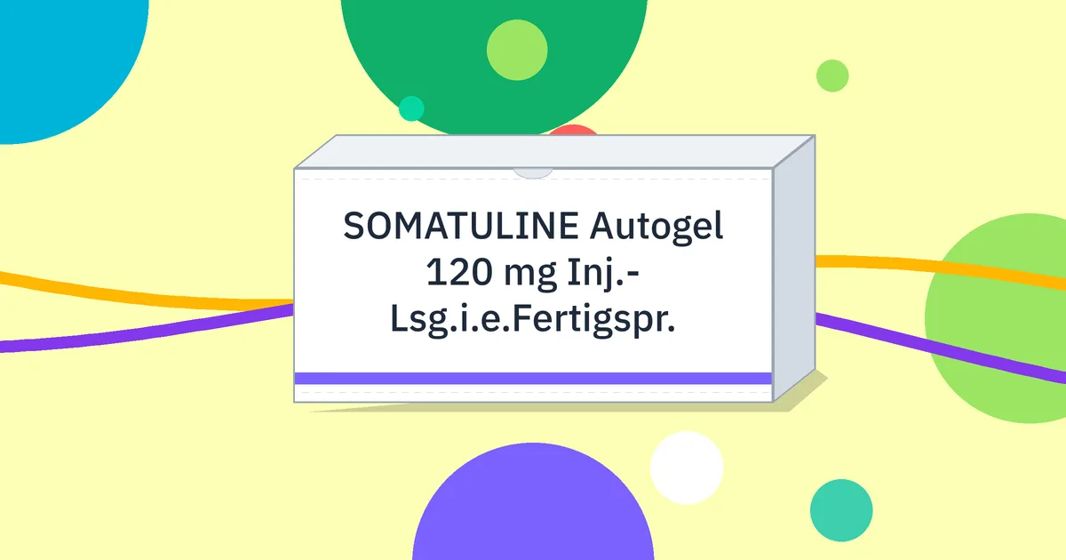Symbolbild: Packung mit der Aufschrift SOMATULINE Autogel 120 mg Inj.-Lsg.i.e.Fertigspr. (PZN 16336943) – Verfügbarkeit und Bezug in Apotheken in Frankfurt am Main