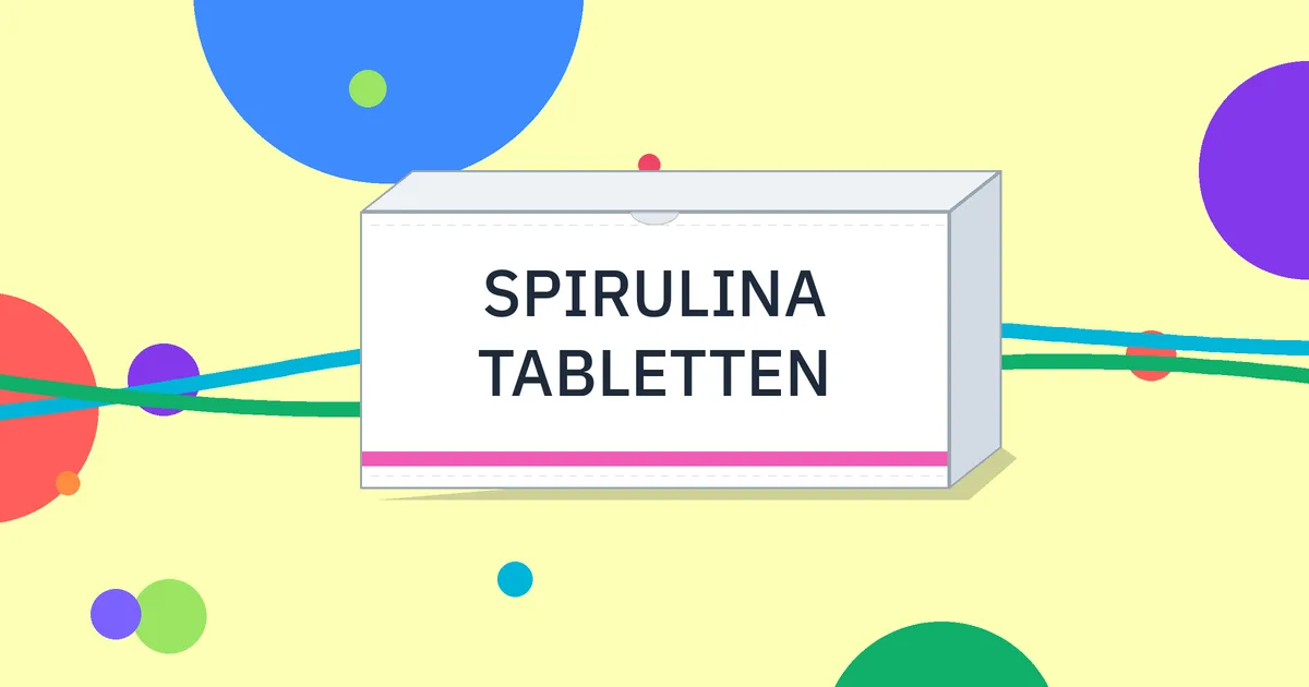 Symbolbild: Packung mit der Aufschrift SPIRULINA TABLETTEN (PZN 03869193) – Verfügbarkeit und Bezug in Apotheken in Frankfurt am Main