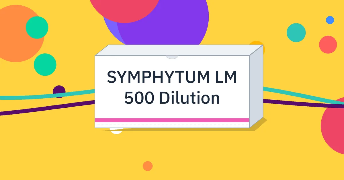 Symbolbild: Packung mit der Aufschrift SYMPHYTUM LM 500 Dilution (PZN 17528828) – Verfügbarkeit und Bezug in Apotheken in Frankfurt am Main