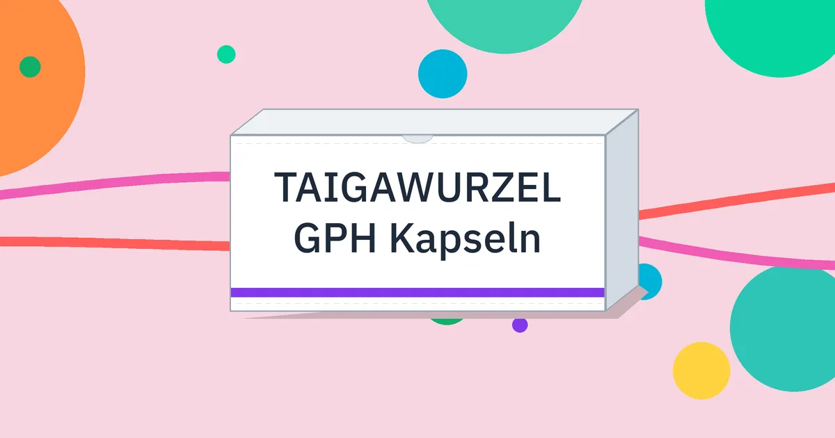 Symbolbild: Packung mit der Aufschrift TAIGAWURZEL GPH Kapseln (PZN 15294639) – Verfügbarkeit und Bezug in Apotheken in Frankfurt am Main