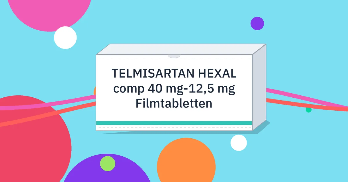 Symbolbild: Packung mit der Aufschrift TELMISARTAN HEXAL comp 40 mg-12,5 mg Filmtabletten (PZN 10298070) – Verfügbarkeit und Bezug in Apotheken in Frankfurt am Main