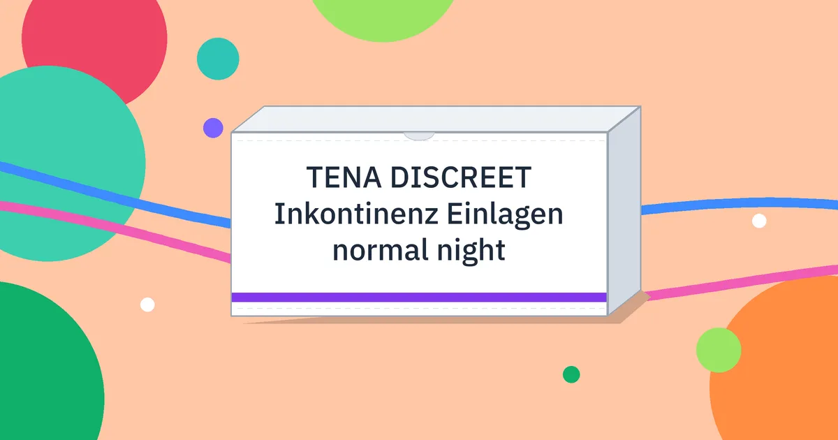Symbolbild: Packung mit der Aufschrift TENA DISCREET Inkontinenz Einlagen normal night (PZN 16169617) – Verfügbarkeit und Bezug in Apotheken in Frankfurt am Main