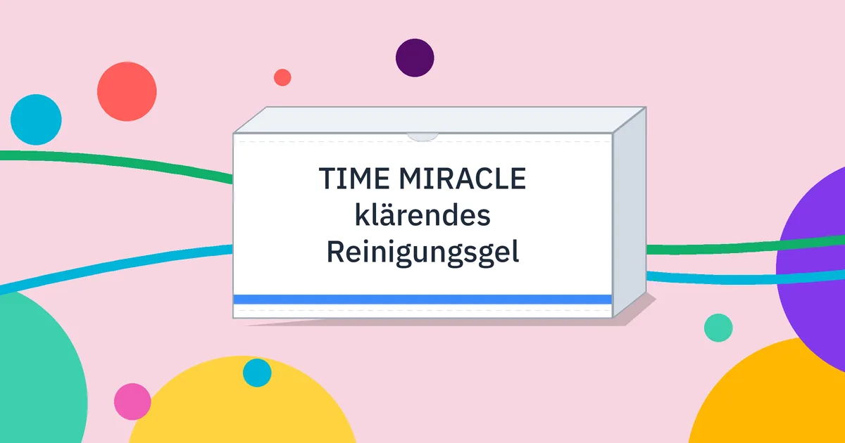 Symbolbild: Packung mit der Aufschrift TIME MIRACLE klärendes Reinigungsgel (PZN 14352955) – Verfügbarkeit und Bezug in Apotheken in Frankfurt am Main