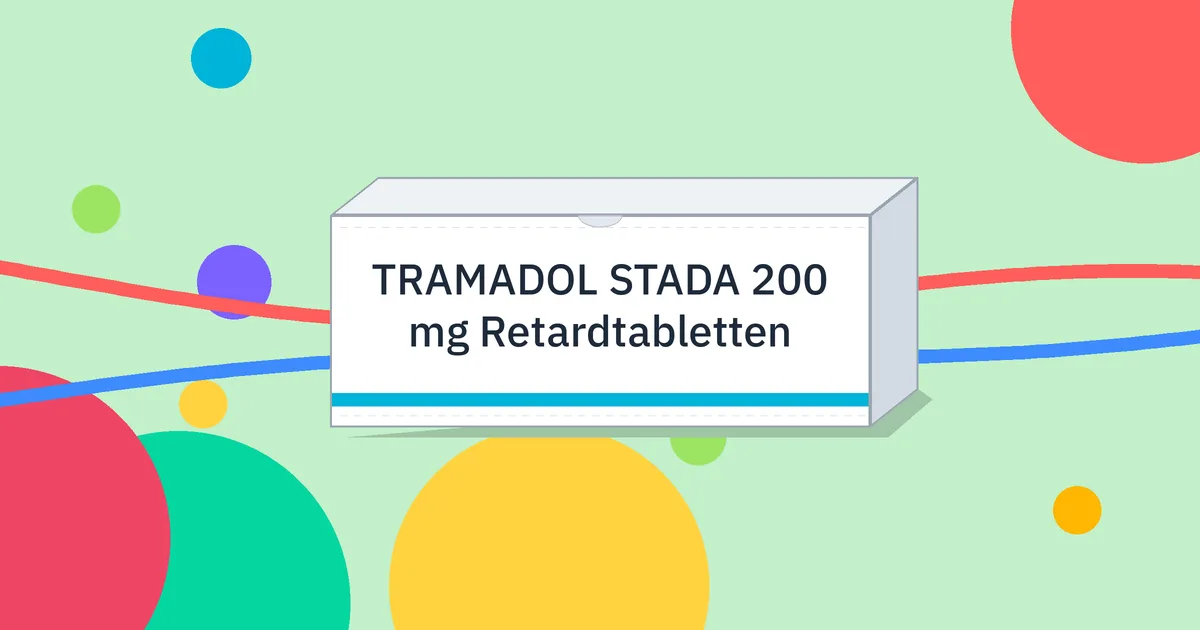 Symbolbild: Packung mit der Aufschrift TRAMADOL STADA 200 mg Retardtabletten (PZN 02186670) – Verfügbarkeit und Bezug in Apotheken in Frankfurt am Main