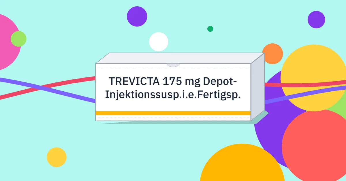 Symbolbild: Packung mit der Aufschrift TREVICTA 175 mg Depot-Injektionssusp.i.e.Fertigsp. (PZN 12571096) – Verfügbarkeit und Bezug in Apotheken in Frankfurt am Main