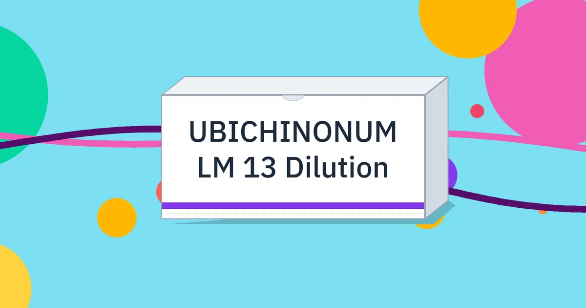 Symbolbild: Packung mit der Aufschrift UBICHINONUM LM 13 Dilution (PZN 13254825) – Verfügbarkeit und Bezug in Apotheken in Frankfurt am Main