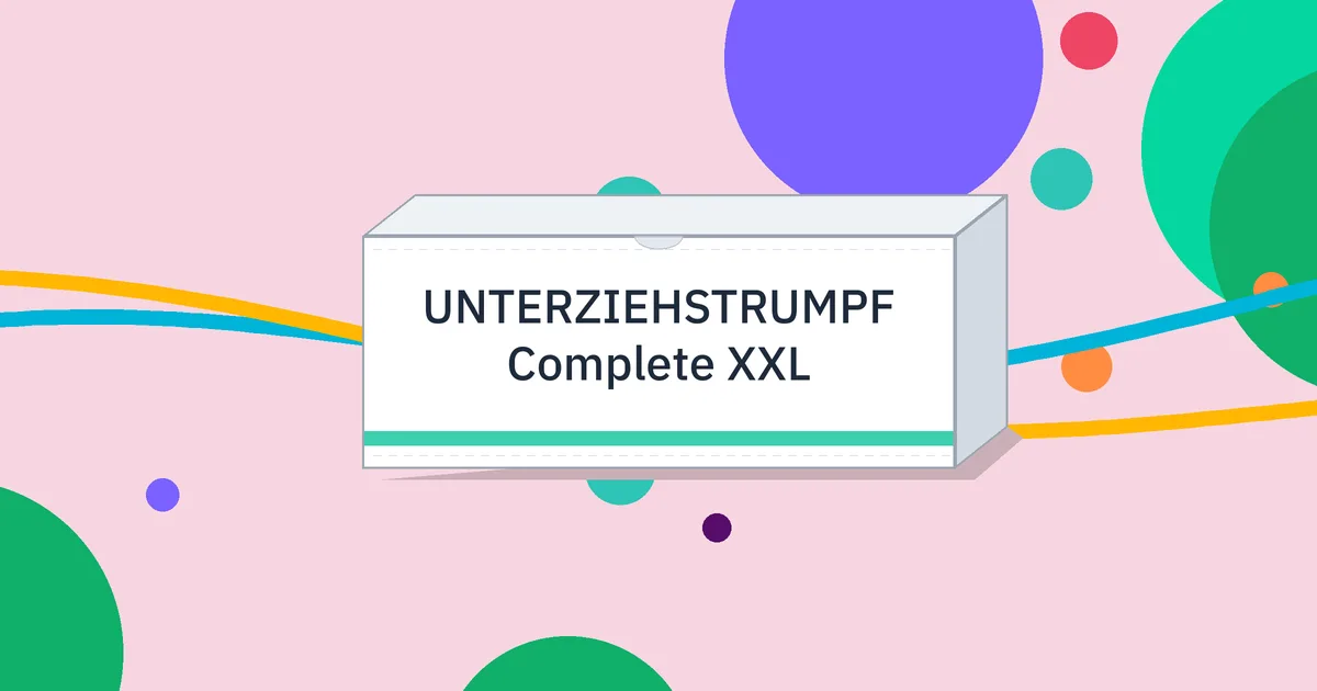 Symbolbild: Packung mit der Aufschrift UNTERZIEHSTRUMPF Complete XXL (PZN 18652714) – Verfügbarkeit und Bezug in Apotheken in Frankfurt am Main