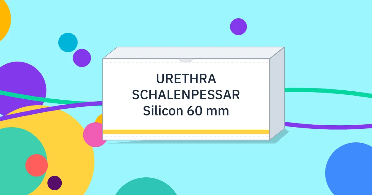 Symbolbild: Packung mit der Aufschrift URETHRA SCHALENPESSAR Silicon 60 mm (PZN 00253988) – Verfügbarkeit und Bezug in Apotheken in Frankfurt am Main