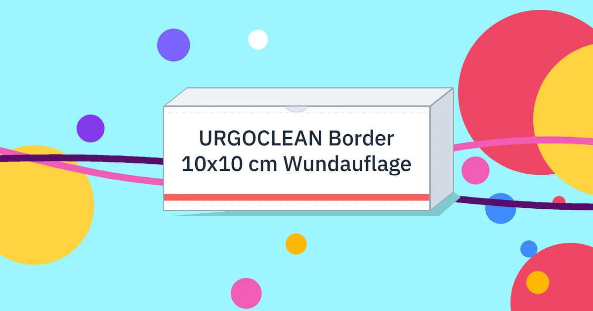 Symbolbild: Packung mit der Aufschrift URGOCLEAN Border 10x10 cm Wundauflage (PZN 20326577) – Verfügbarkeit und Bezug in Apotheken in Frankfurt am Main