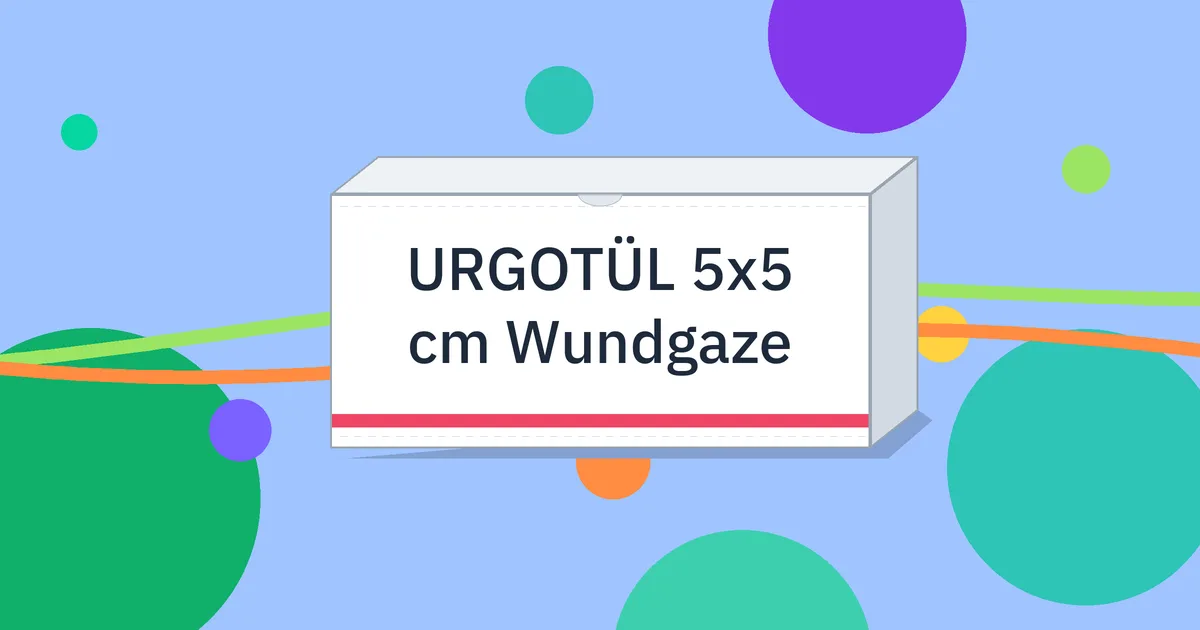 Symbolbild: Packung mit der Aufschrift URGOTÜL 5x5 cm Wundgaze (PZN 17375810) – Verfügbarkeit und Bezug in Apotheken in Frankfurt am Main