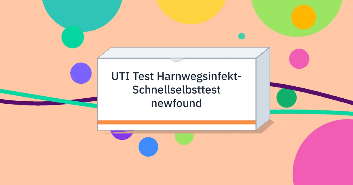 Symbolbild: Packung mit der Aufschrift UTI Test Harnwegsinfekt-Schnellselbsttest newfound (PZN 18906511) – Verfügbarkeit und Bezug in Apotheken in Frankfurt am Main