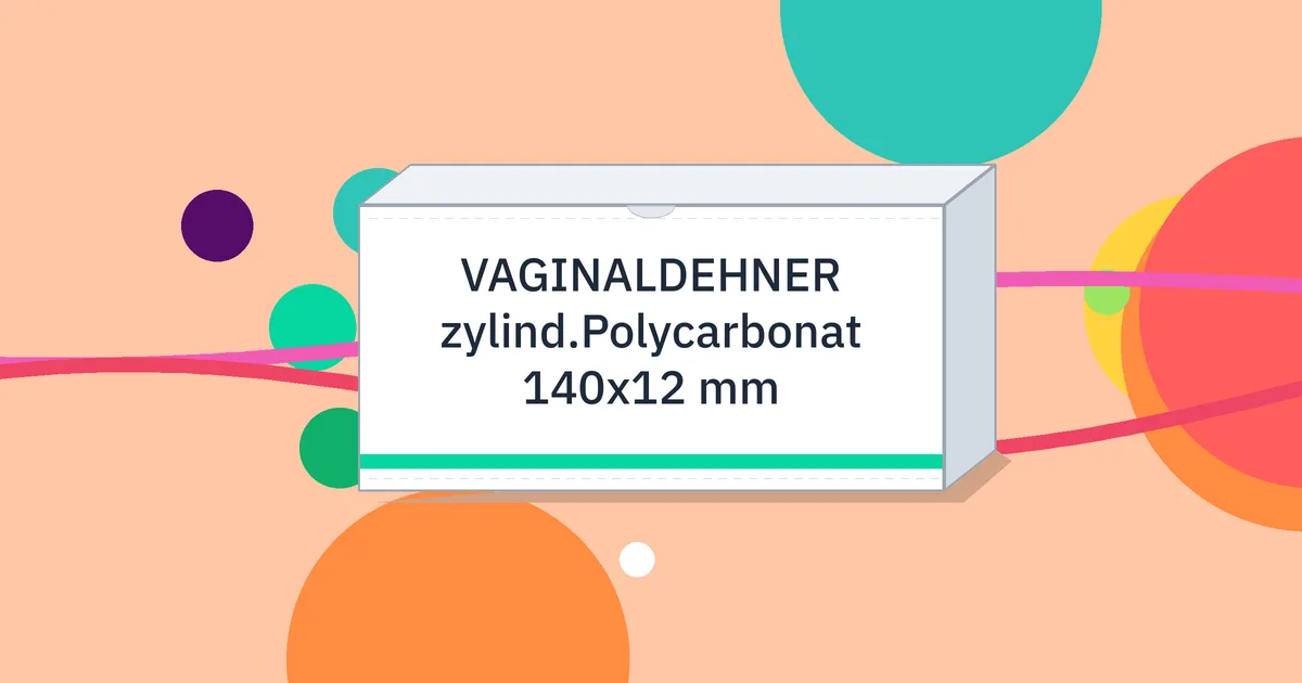 Symbolbild: Packung mit der Aufschrift VAGINALDEHNER zylind.Polycarbonat 140x12 mm (PZN 04021565) – Verfügbarkeit und Bezug in Apotheken in Frankfurt am Main