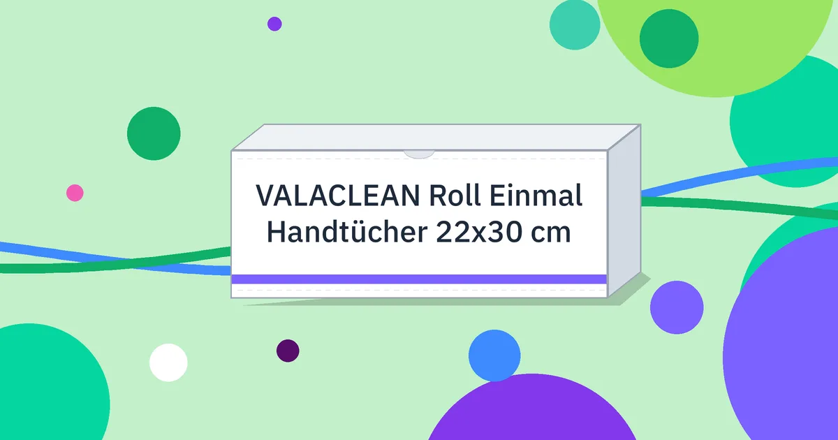 Symbolbild: Packung mit der Aufschrift VALACLEAN Roll Einmal Handtücher 22x30 cm (PZN 03127882) – Verfügbarkeit und Bezug in Apotheken in Frankfurt am Main
