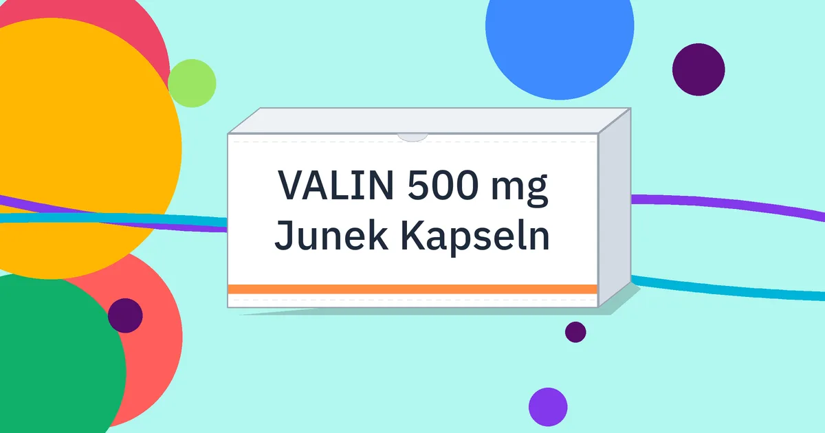 Symbolbild: Packung mit der Aufschrift VALIN 500 mg Junek Kapseln (PZN 00135881) – Verfügbarkeit und Bezug in Apotheken in Frankfurt am Main