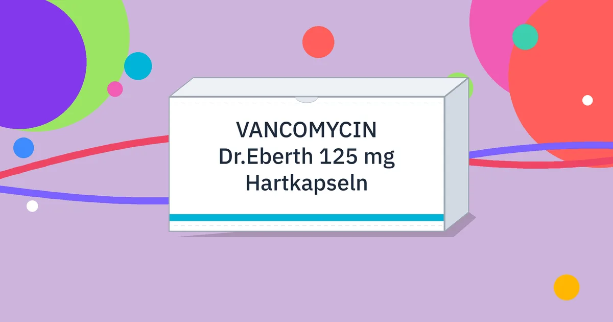 Symbolbild: Packung mit der Aufschrift VANCOMYCIN Dr.Eberth 125 mg Hartkapseln (PZN 11284041) – Verfügbarkeit und Bezug in Apotheken in Frankfurt am Main