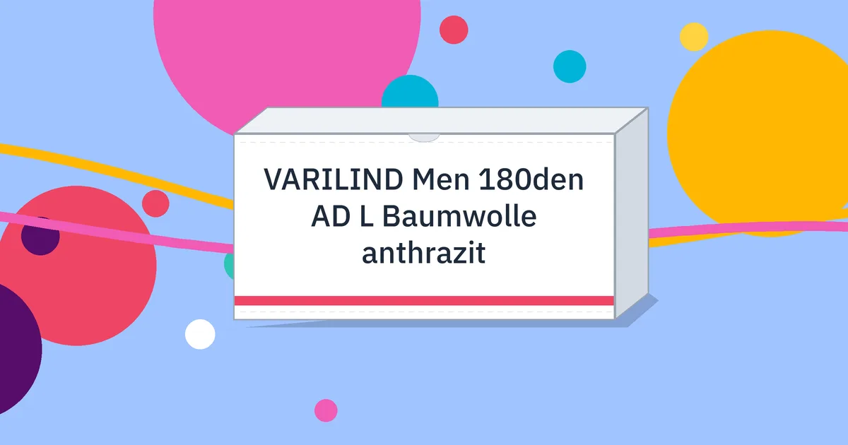 Symbolbild: Packung mit der Aufschrift VARILIND Men 180den AD L Baumwolle anthrazit (PZN 09521396) – Verfügbarkeit und Bezug in Apotheken in Frankfurt am Main