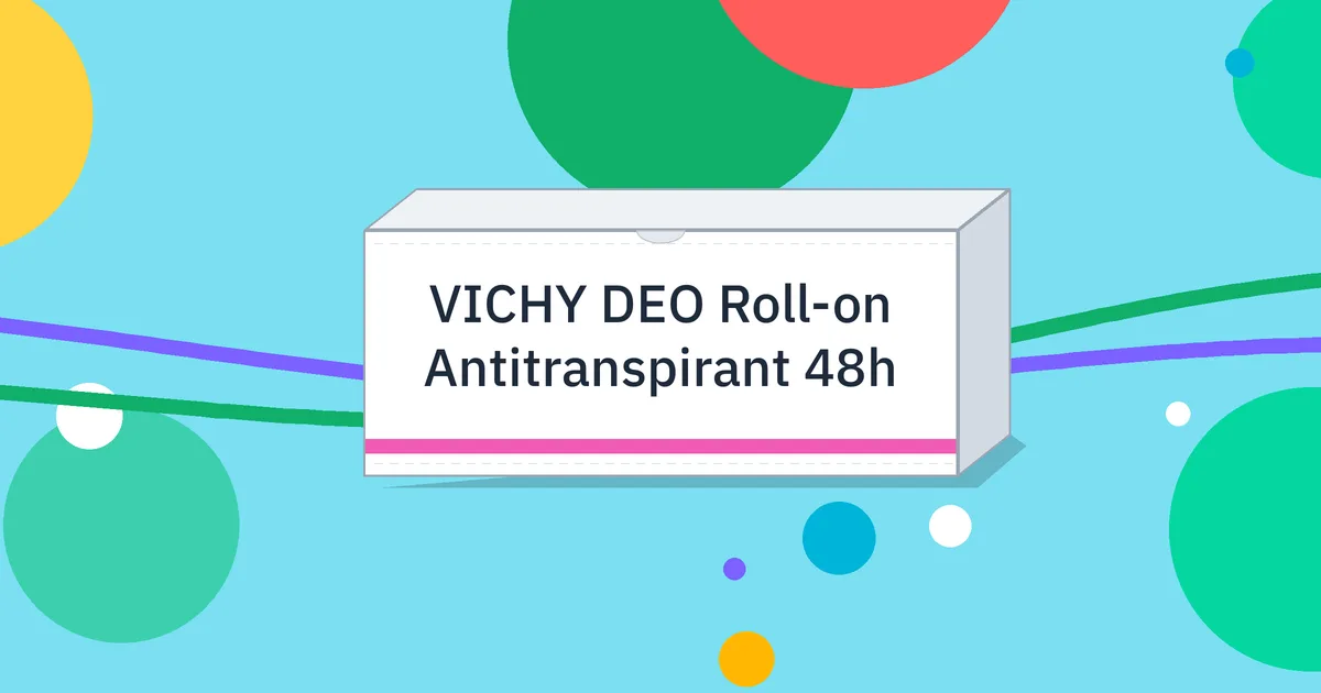 Symbolbild: Packung mit der Aufschrift VICHY DEO Roll-on Antitranspirant 48h (PZN 06713008) – Verfügbarkeit und Bezug in Apotheken in Frankfurt am Main