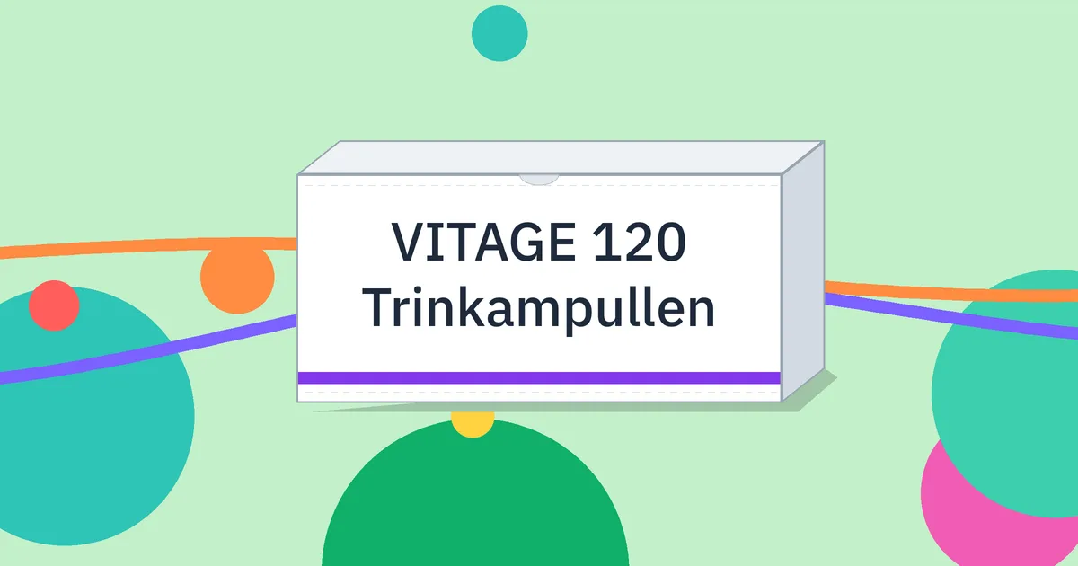 Symbolbild: Packung mit der Aufschrift VITAGE 120 Trinkampullen (PZN 14309853) – Verfügbarkeit und Bezug in Apotheken in Frankfurt am Main