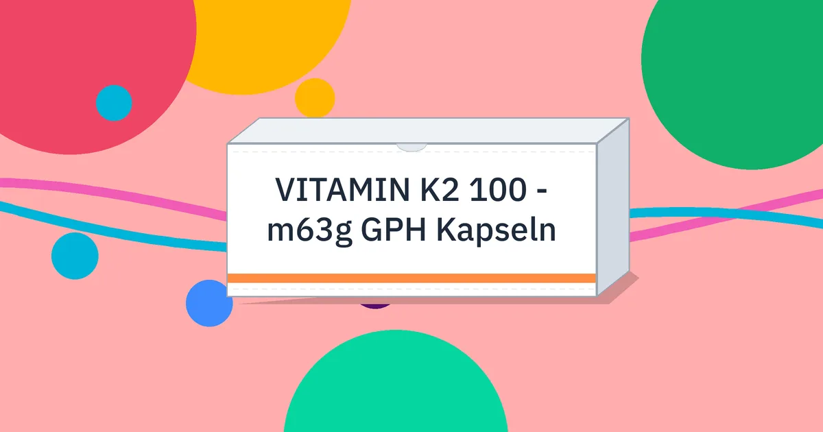 Symbolbild: Packung mit der Aufschrift VITAMIN K2 100 -m63g GPH Kapseln (PZN 10338013) – Verfügbarkeit und Bezug in Apotheken in Frankfurt am Main