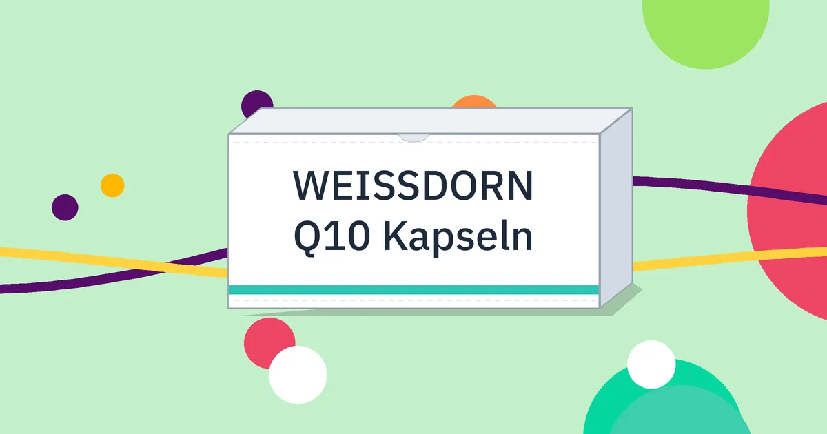 Symbolbild: Packung mit der Aufschrift WEISSDORN Q10 Kapseln (PZN 18854004) – Verfügbarkeit und Bezug in Apotheken in Frankfurt am Main