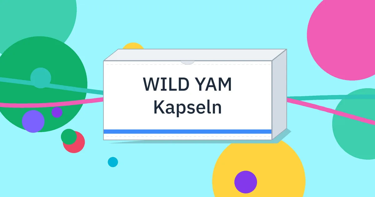 Symbolbild: Packung mit der Aufschrift WILD YAM Kapseln (PZN 18427638) – Verfügbarkeit und Bezug in Apotheken in Frankfurt am Main