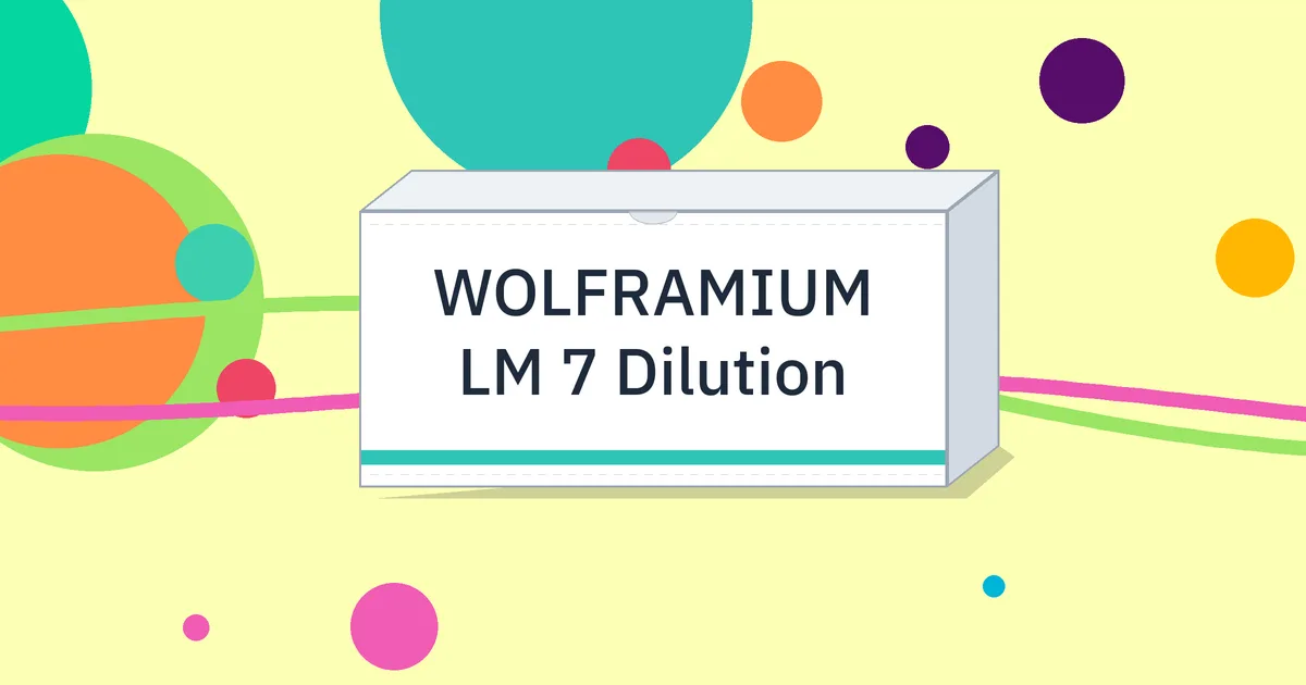 Symbolbild: Packung mit der Aufschrift WOLFRAMIUM LM 7 Dilution (PZN 13280490) – Verfügbarkeit und Bezug in Apotheken in Frankfurt am Main