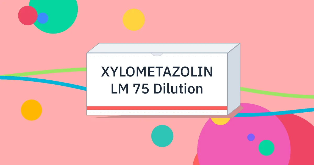 Symbolbild: Packung mit der Aufschrift XYLOMETAZOLIN LM 75 Dilution (PZN 13283784) – Verfügbarkeit und Bezug in Apotheken in Frankfurt am Main