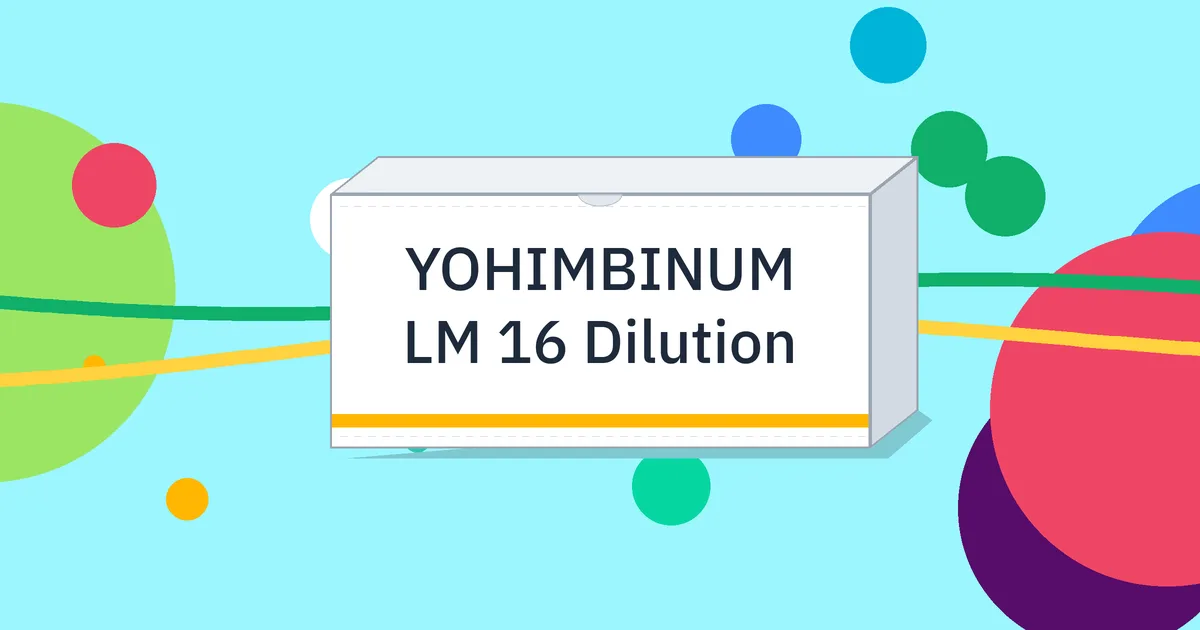 Symbolbild: Packung mit der Aufschrift YOHIMBINUM LM 16 Dilution (PZN 13286096) – Verfügbarkeit und Bezug in Apotheken in Frankfurt am Main