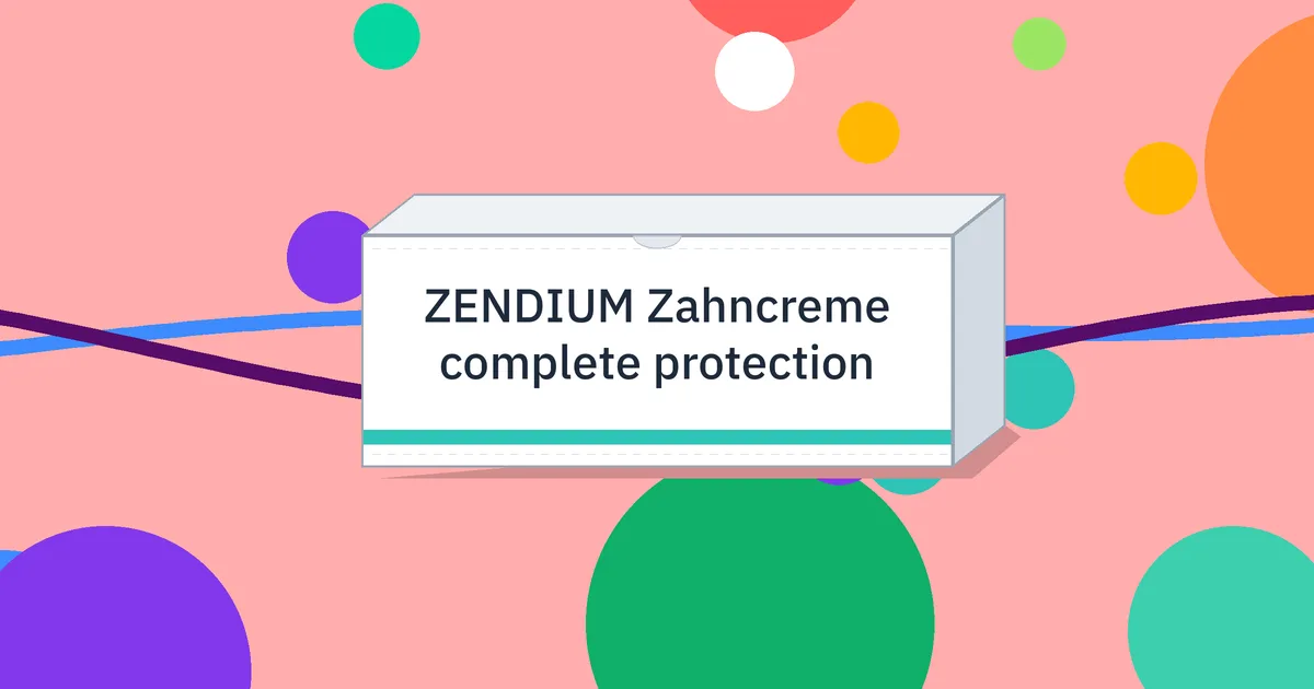 Symbolbild: Packung mit der Aufschrift ZENDIUM Zahncreme complete protection (PZN 11538211) – Verfügbarkeit und Bezug in Apotheken in Frankfurt am Main