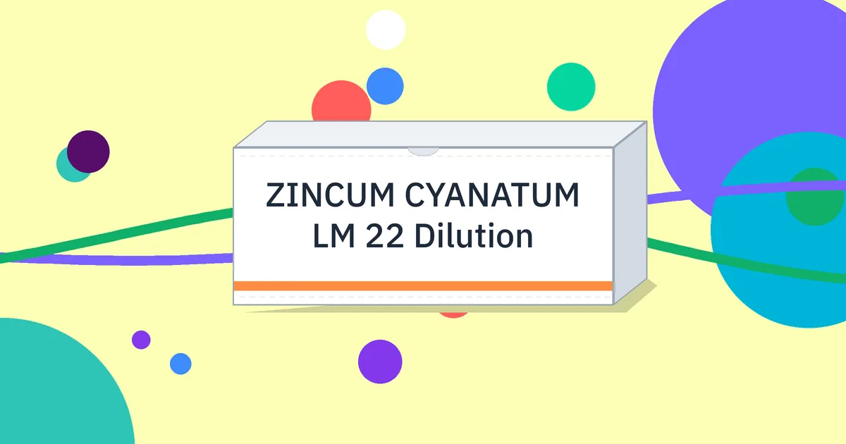 Symbolbild: Packung mit der Aufschrift ZINCUM CYANATUM LM 22 Dilution (PZN 13292501) – Verfügbarkeit und Bezug in Apotheken in Frankfurt am Main