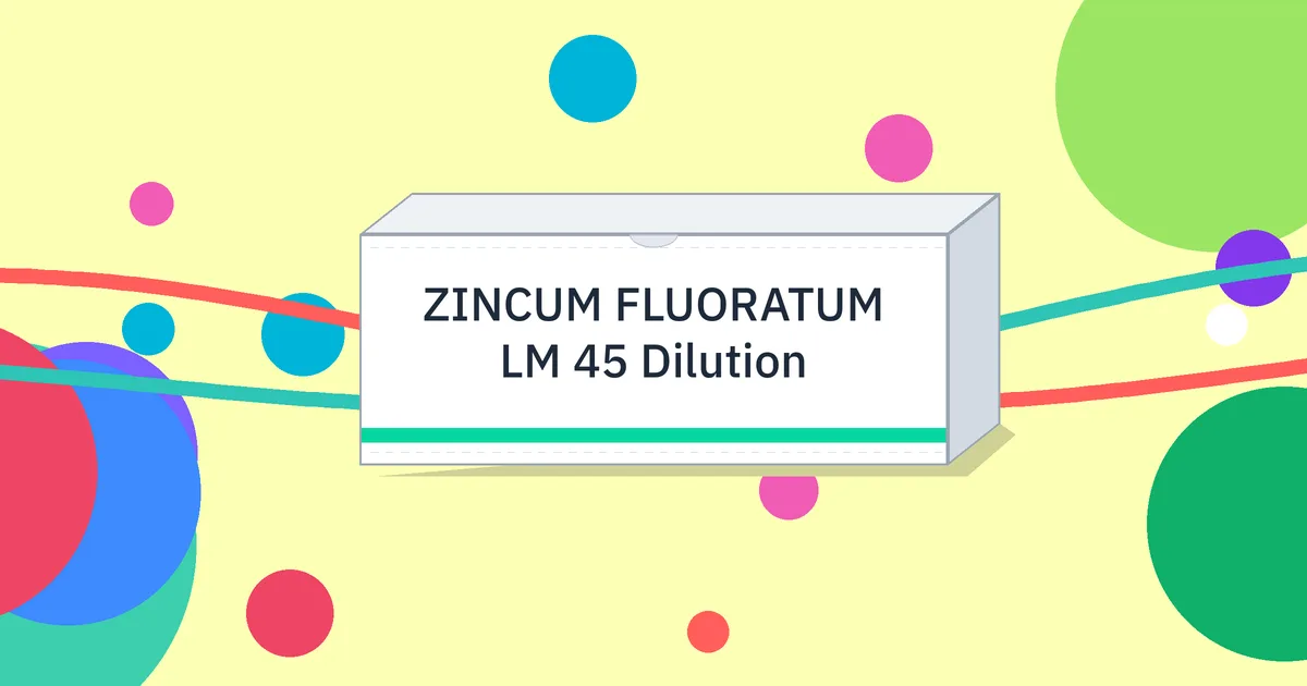 Symbolbild: Packung mit der Aufschrift ZINCUM FLUORATUM LM 45 Dilution (PZN 13293647) – Verfügbarkeit und Bezug in Apotheken in Frankfurt am Main