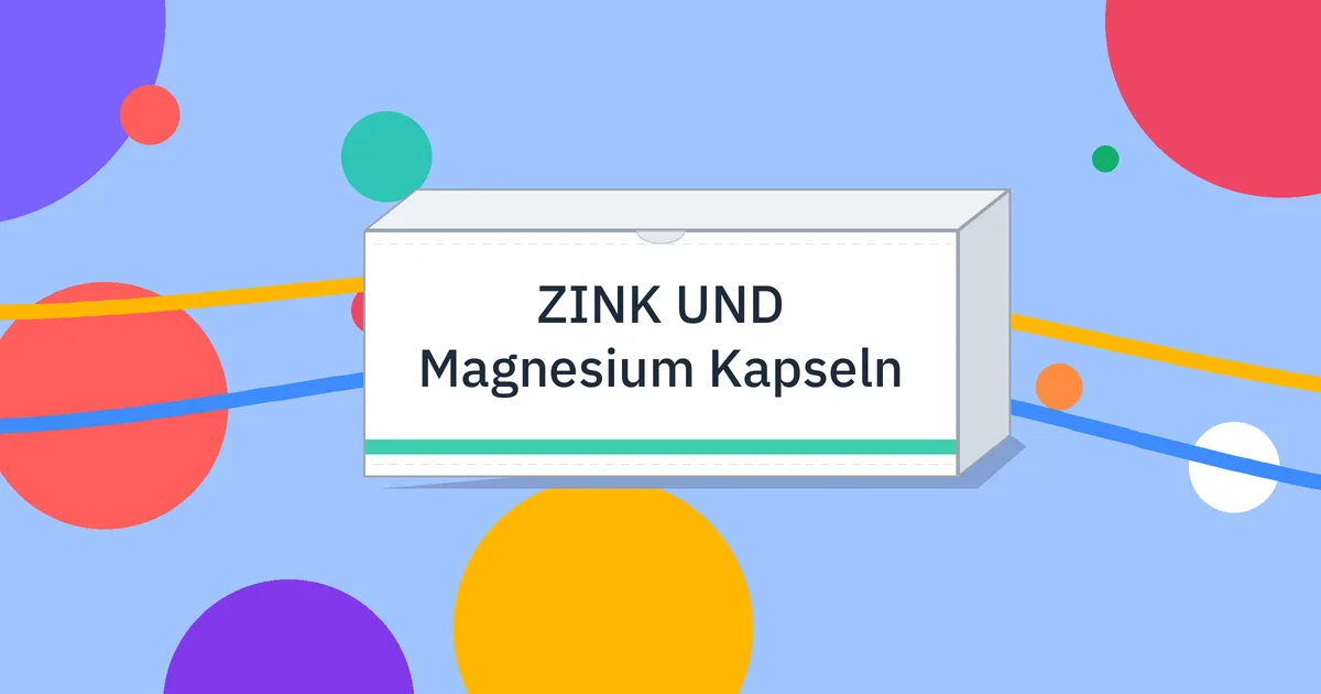 Symbolbild: Packung mit der Aufschrift ZINK UND Magnesium Kapseln (PZN 08635382) – Verfügbarkeit und Bezug in Apotheken in Frankfurt am Main