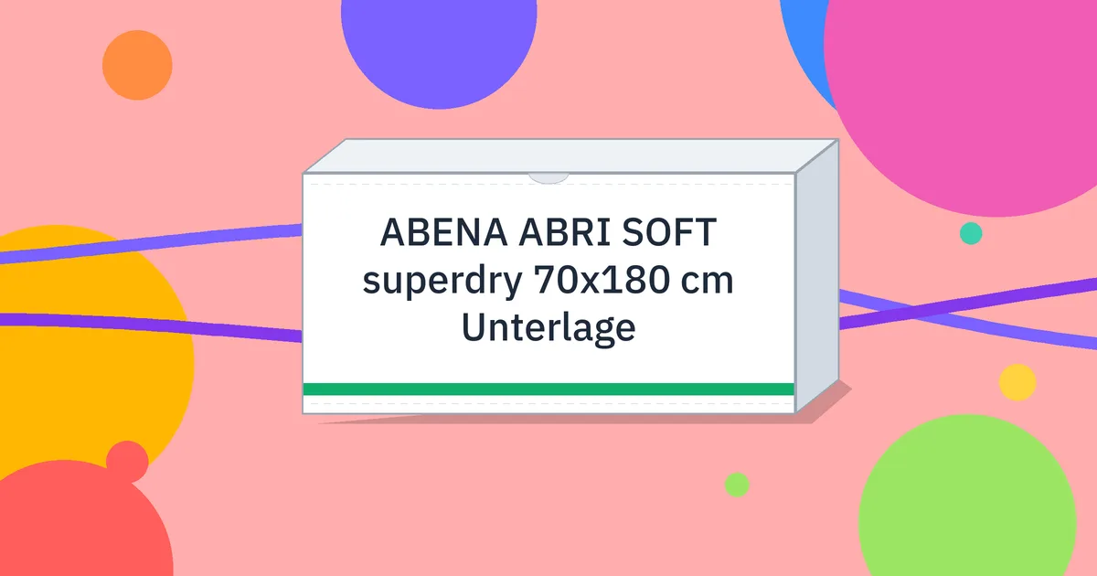 Symbolbild: Packung mit der Aufschrift ABENA ABRI SOFT superdry 70x180 cm Unterlage (PZN 20589957) – Verfügbarkeit und Bezug in Apotheken in Frankfurt am Main