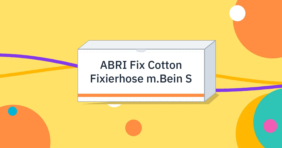 Symbolbild: Packung mit der Aufschrift ABRI Fix Cotton Fixierhose m.Bein S (PZN 12502221) – Verfügbarkeit und Bezug in Apotheken in Frankfurt am Main