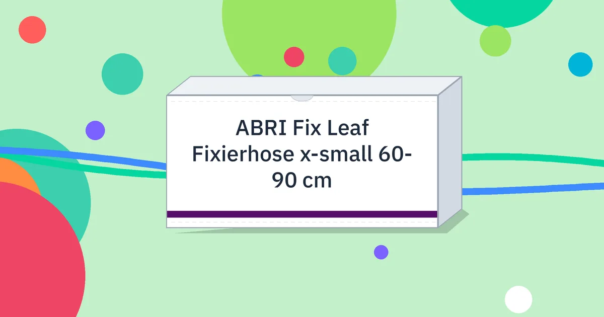 Symbolbild: Packung mit der Aufschrift ABRI Fix Leaf Fixierhose x-small 60-90 cm (PZN 07499014) – Verfügbarkeit und Bezug in Apotheken in Frankfurt am Main